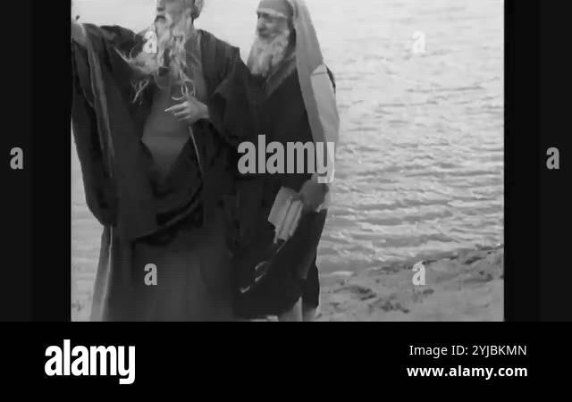 EGYPT - 1922 - in this biblical film, Moses turns the water in a river ...