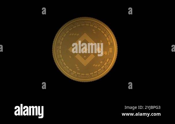 Logo Binance Cryptocurrency Popup Rotate Animated on Transparent ...