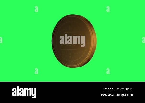 Logo Dash coin Cryptocurrency Rotate Loop Animated on Green Screen ...