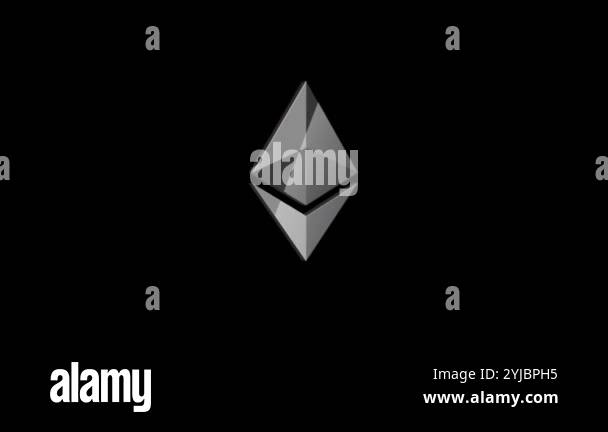 Logo Ethereum Icon Cryptocurrency Animated on Transparent Background ...