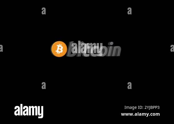 Logo Bitcoin Cryptocurrency Animated on Transparent Background ...