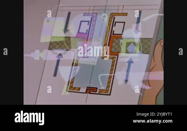 USA - 1960 - In this animated film, an architect chooses a sealant and ...