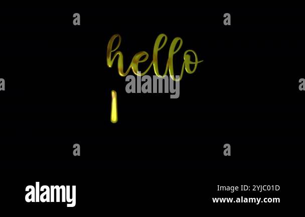 Hello May Gold Handwriting Text Animation. Add Luxury to Presentations ...