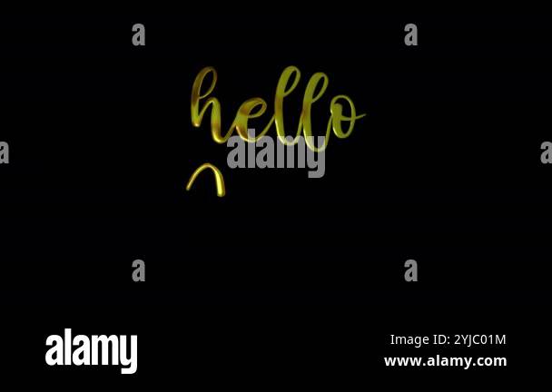 Hello June Gold Handwriting Text Animation. Add Luxury to Presentations ...