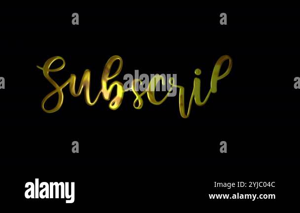 Subscribe Gold Handwriting Text Animation. Add Luxury to Presentations ...