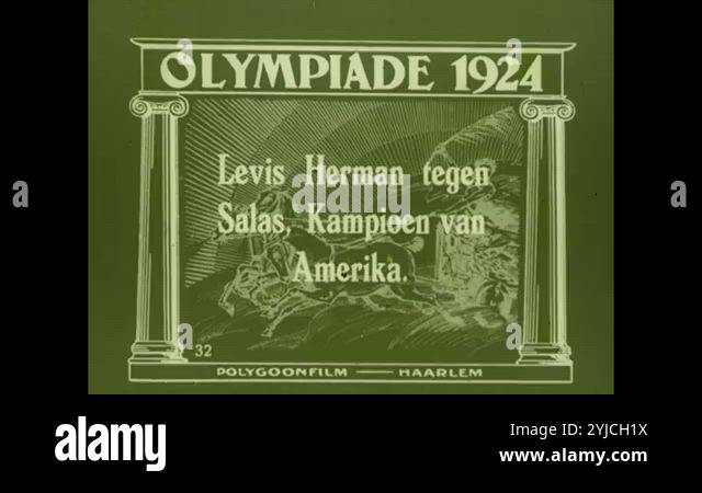 1924 - Dutch Olympian, Levis Herman, fights American Olympian, Salas ...