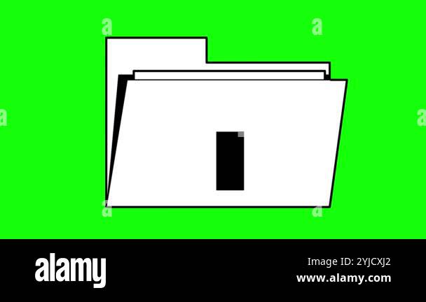 video drawing animation pc icon of a folder uploading files, with a ...