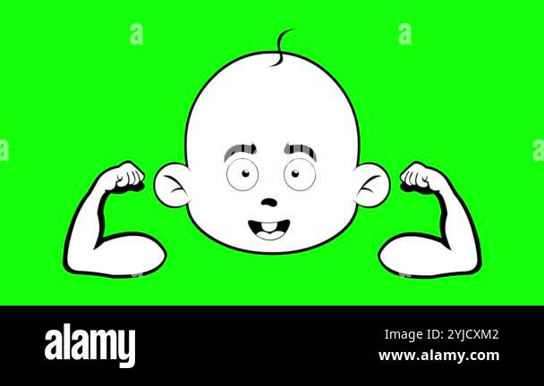 video animation drawing emoticon face character baby cartoon, showing ...