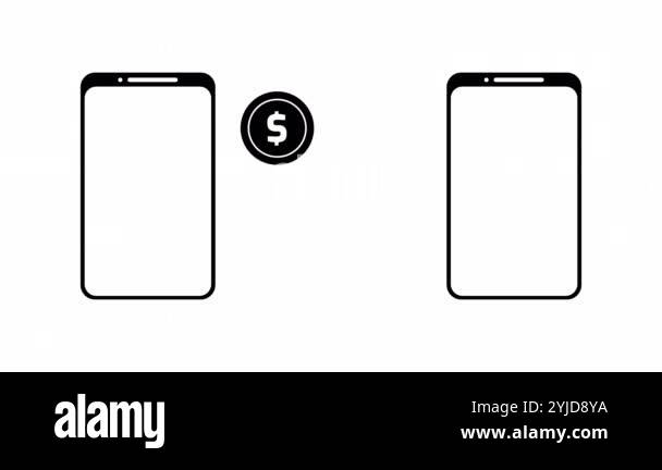 Seamless Mobile Money Transfer: A Simple Motion Icon Depicting Digital ...
