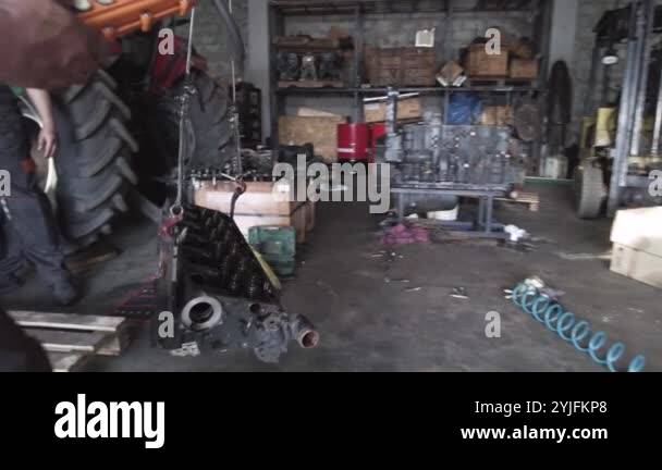 Diesel Engine Overhaul and Rebuild. Repair of the tractor engine Stock ...