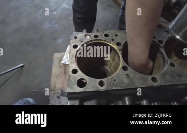 Diesel Engine Overhaul and Rebuild. Repair of the tractor engine Stock ...