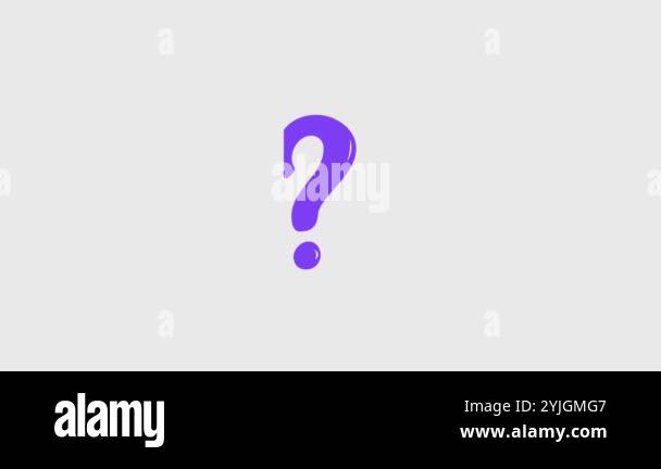 Question mark icon animated video footage. White background Stock Video Footage - Alamy