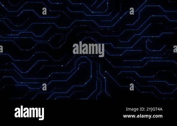 Digital Data moving on Circuit Board and CPU loop backgrounds. Computer Processing and ...