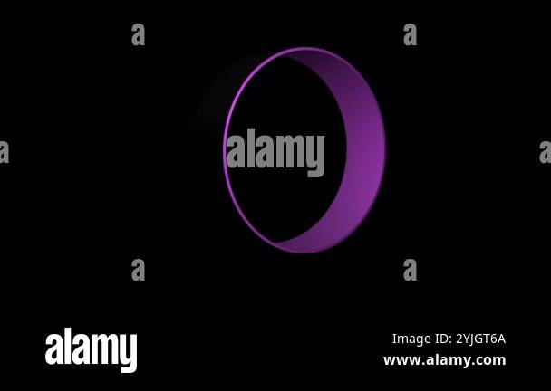 4K 3D Rotating Purple Circle Animation on Black Background Perfect for ...