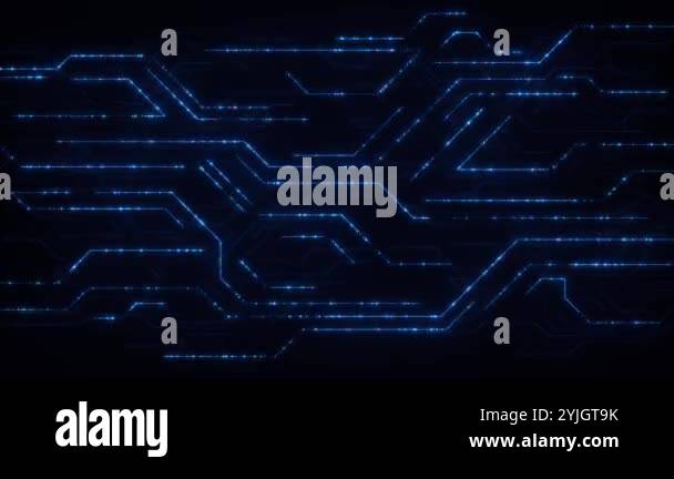 Digital Data moving on Circuit Board and CPU loop backgrounds. Computer Processing and ...