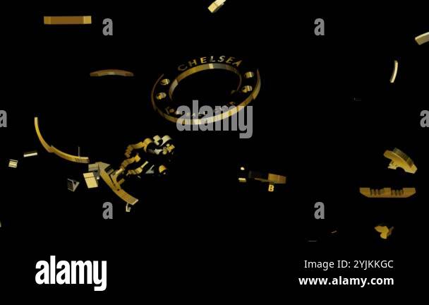 Jakarta, Indonesia. November 11, 2024. luxury gold chelsea football ...