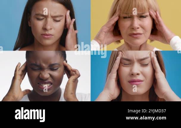 Four people of diverse backgrounds are shown in a split format, each ...