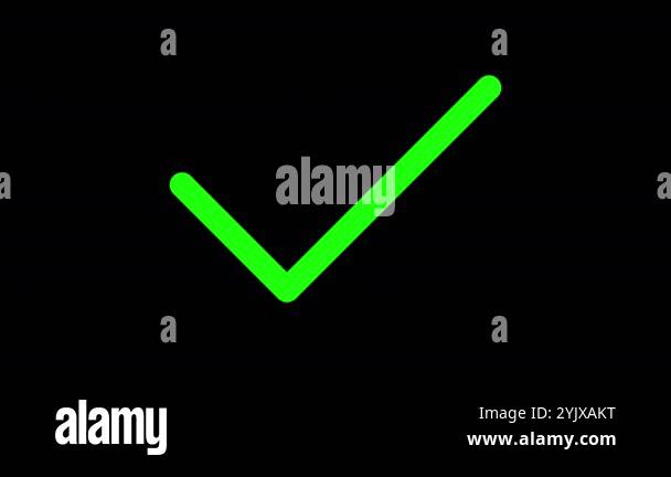 Check mark symbol animation. Animation of check mark icon. Approve and ...