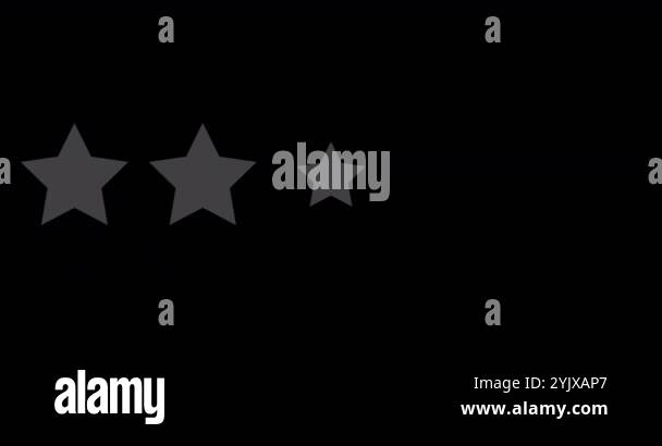 One star rating animation. Yellow one stars review or rating concept ...