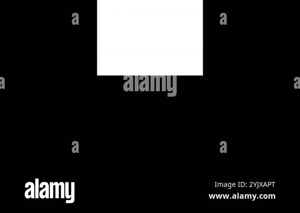 Paper hanging on clip animation. Poster mockup with white frame ...