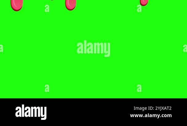 Realistic drops of strawberry jam animation. Strawberry background jam ...