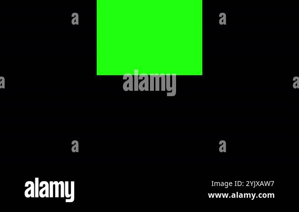 Paper hanging on clip animation. Poster mockup with green screen ...