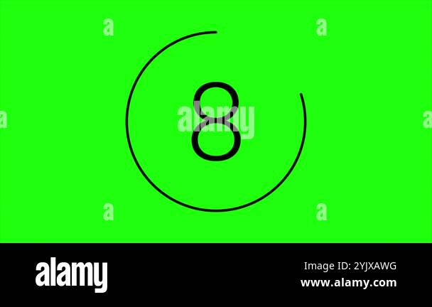 Countdown animation from 10 to 0 seconds. Circle countdown timer. Simple countdown animation ...