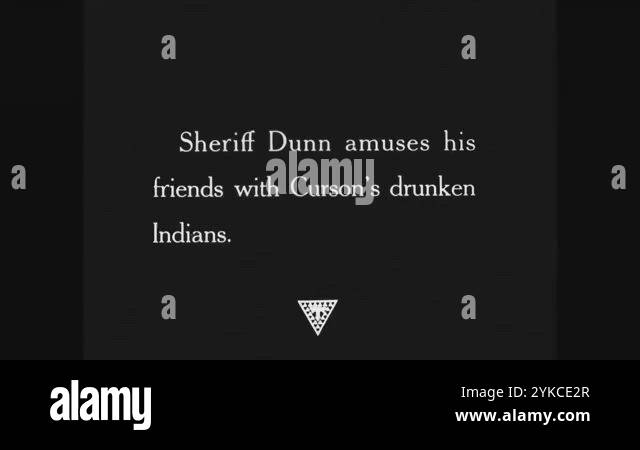 US - 1916, in this silent western, drunk Native Americans dance at a ...