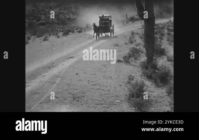 US - 1914, in this silent western, a woman is shooting at Mexican ...