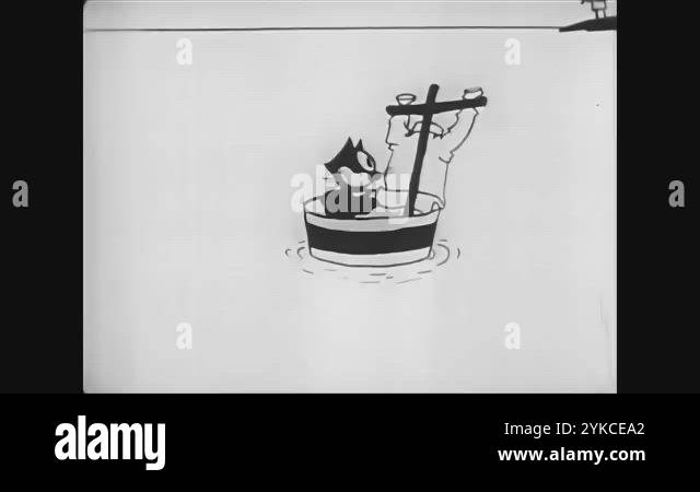 USA - 1924 - In this animated film, Felix the Cat sails to an island ...
