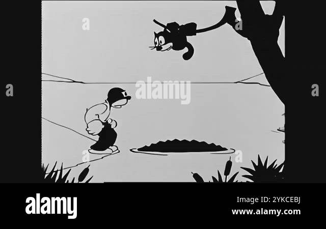 USA - 1925 - In this animated film, Felix the Cat is chased by an angry ...