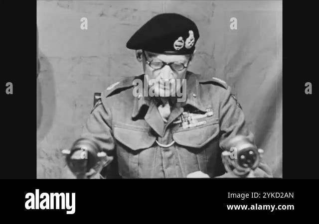 GERMANY - 1945 - German officers and Field Marshal Montgomery sign the ...