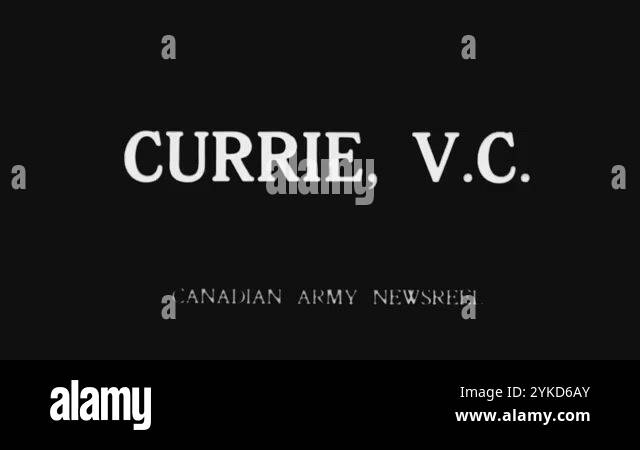 EUROPE - 1944 - Canadian Major David Currie is congratulated by General ...