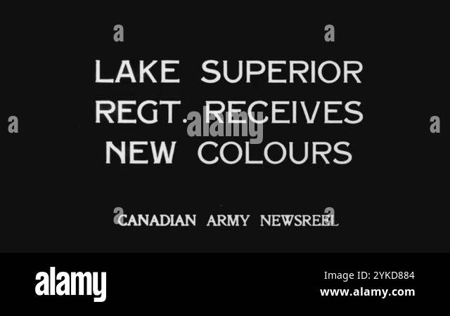 EUROPE - 1945 - The Canadian Army's Lake Superior regiment receives new ...