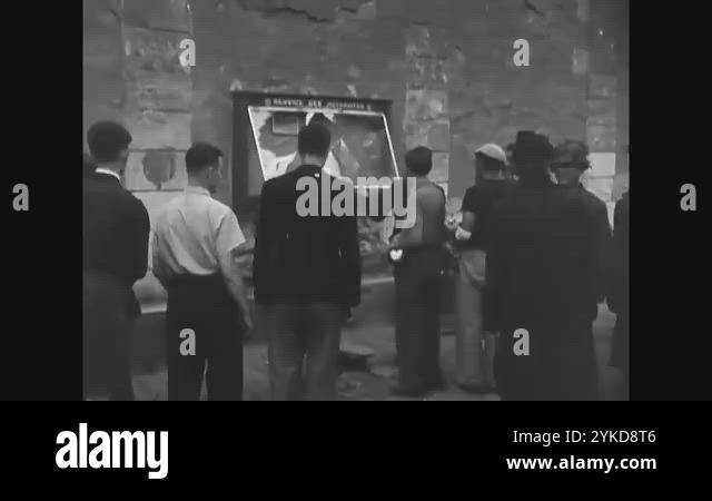 ANGERS - 1944 - French civilians tear down German signs from buildings ...