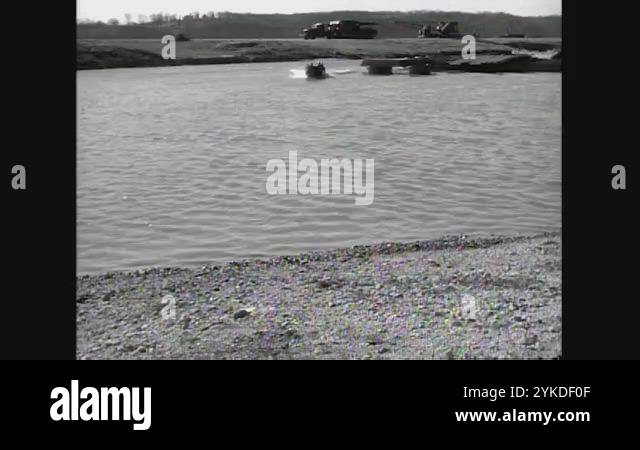USA - 1950s - US Army engineers develop plastic assault boats and ...