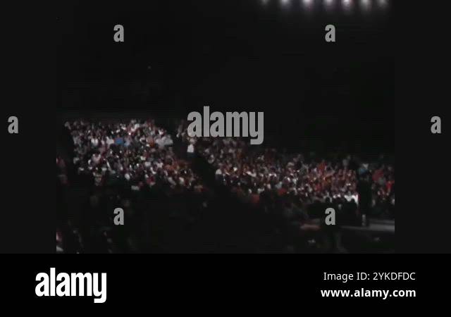 USA - 1970 - Junior Miss pageant contestants dance on stage together ...