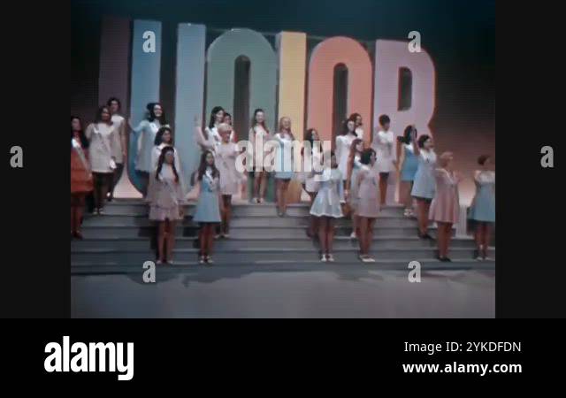 USA - 1970 - Third and second place in the Junior Miss pageant are ...