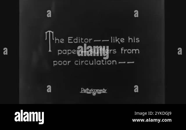 USA - 1924 - In this silent comedy, a boy pranks a newspaperman with a rubber hammer Stock Video ...