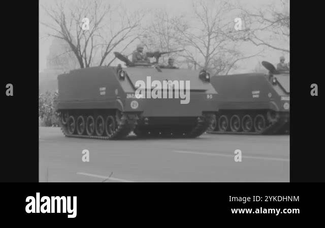 WASHINGTON DC - 1957 - Huge armored vehicles and the US Army's ...