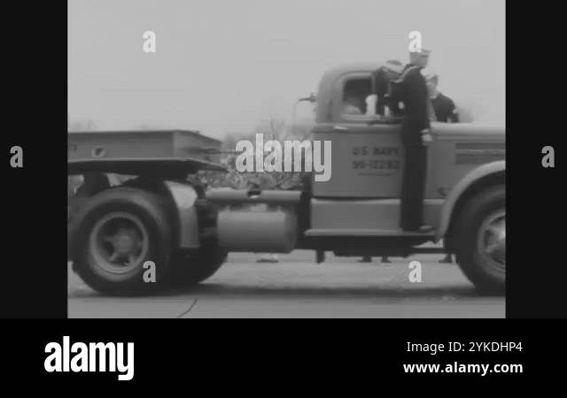 WASHINGTON DC - 1957 - US Navy missiles and parade floats honoring the ...
