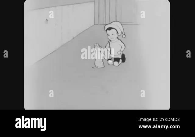 USA - 1916 - In this animated film, a boy uses his slingshot to disturb ...