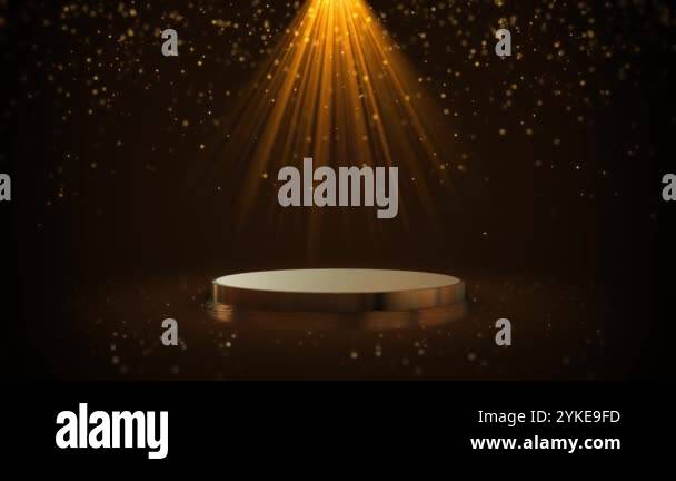 Empty podium background with light effects bokeh decorations. Luxury ...