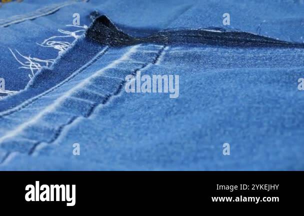 Expressive texture of clothing details after ripping made of bright ...