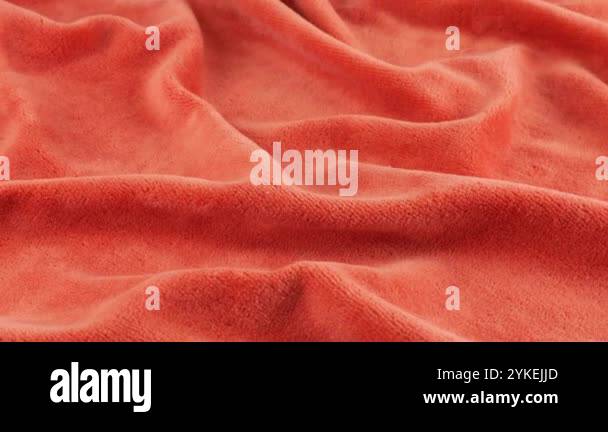 Soft folds of natural velvet peach shades of pink. Textile background ...