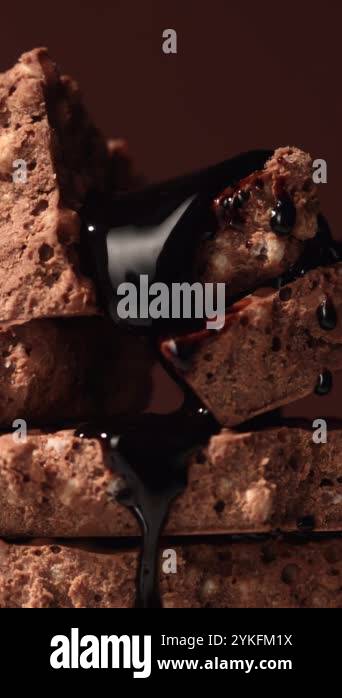 This video captures the tantalizing slow drip of bright dark chocolate ...