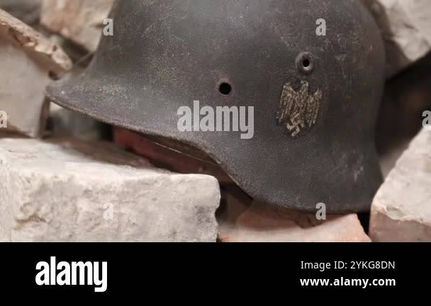Nazi army helmet of second world war. Iron German army helmet of WW2 ...