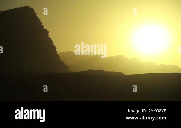 Beautiful view of Wadi Rum desert on the sunset, Hashemite Kingdom of ...