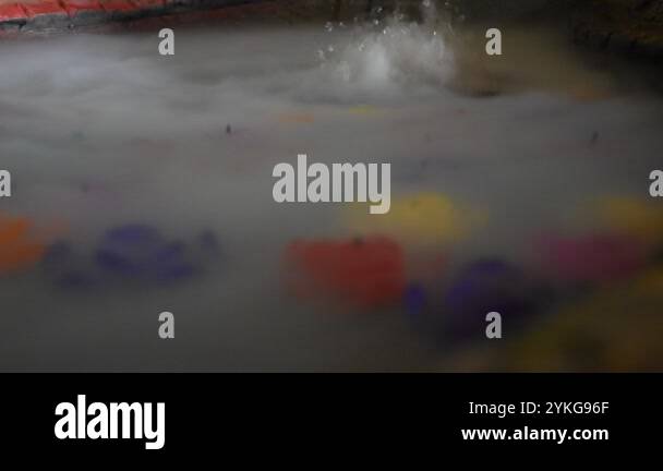 Ritual thai culture and traditional rite blessing with colorful candle ...