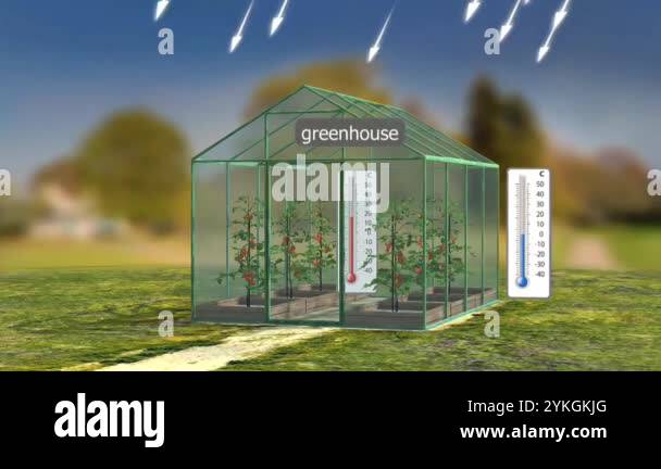 The greenhouse effect traps heat in Earth's atmosphere through gases ...